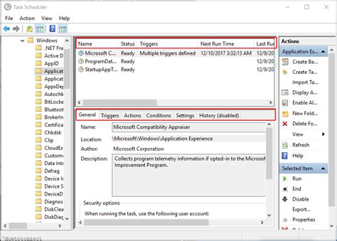 Windows 10 Task Scheduler Access Functions Operation Summary