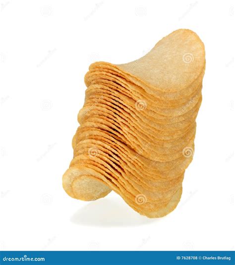 Stack Of Chips Stock Photo Image Of Background Potato 7628708