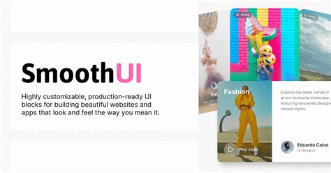 Smoothui React Ui With Tailwindcss And Motion Animations
