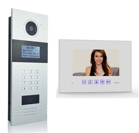 Touch Keypad Access Control Multi Apartment Video Doorphone Intercom