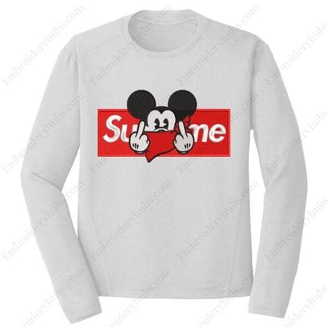 Mickey Supreme Embroidery Design Mickey Mouse