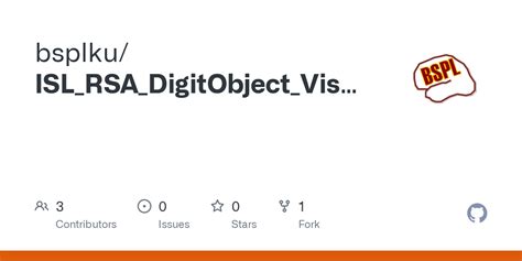 Github Bsplkuislrsadigitobjectvisual