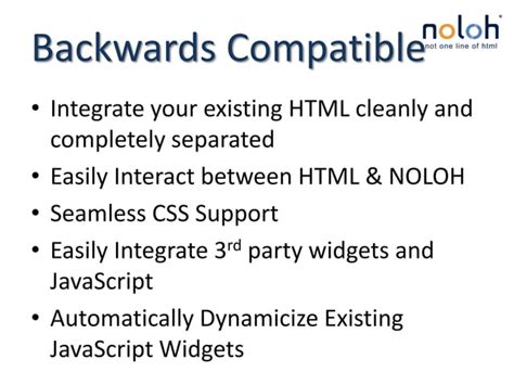 Noloh Php Framework Unified Server Side Development Ppt
