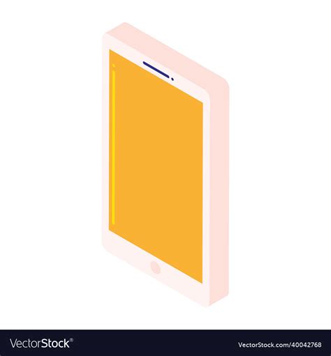 Isometric Smartphone Device Royalty Free Vector Image