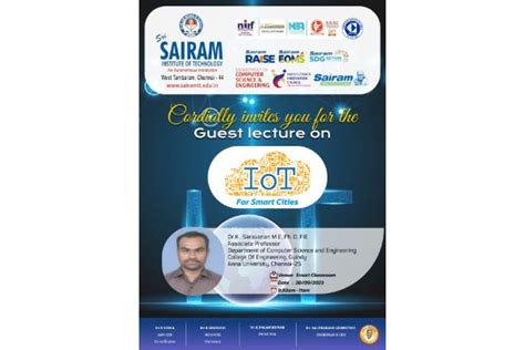 Department Of Computer Science And Engineering Organizes A Guest Lecture On IOT FOR SMART