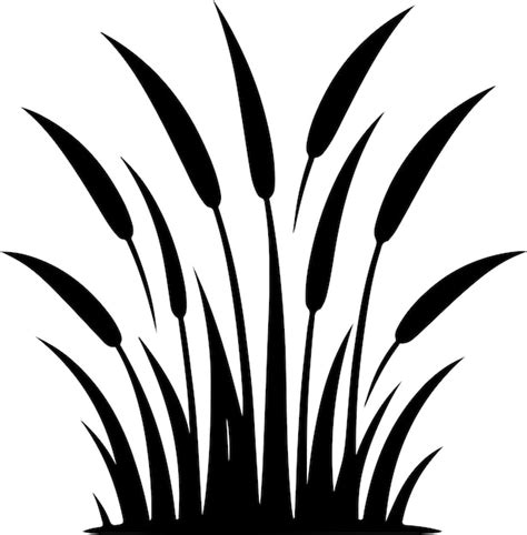 Premium Vector Grass Simple Minimal Vector Black Color Silhouette10