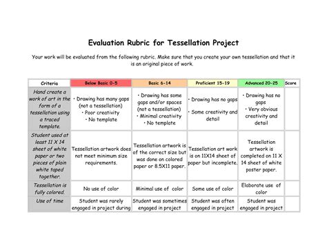 Free Printable Rubric Templates [word Excel Pdf] Grading And Scoring