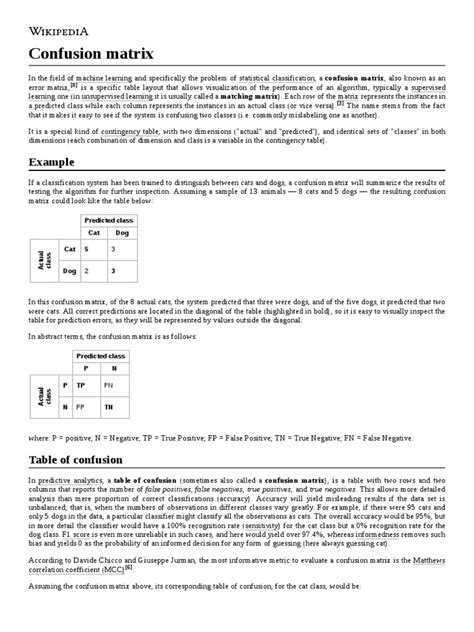 Confusion Matrix Pdf Statistics Statistical Analysis