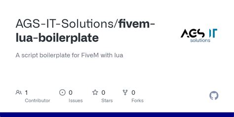 Github Ags It Solutionsfivem Lua Boilerplate A Script Boilerplate For Fivem With Lua