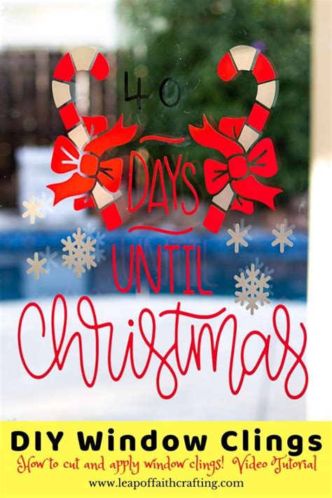 Window Clings Cricut Easy Christmas Countdown Window Decor Leap Of