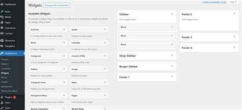 widgets settings help alicethemes