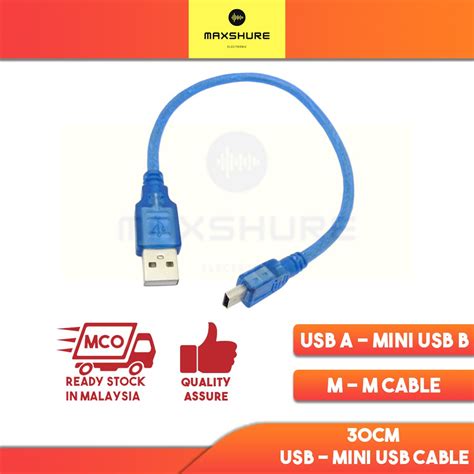 Maxshure Cm Arduino Cable Camera Cable Usb A Male To Mini Usb B Male Cable Shopee Singapore