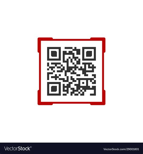 Qr Code With Red Frame Label Contains Product Vector Image