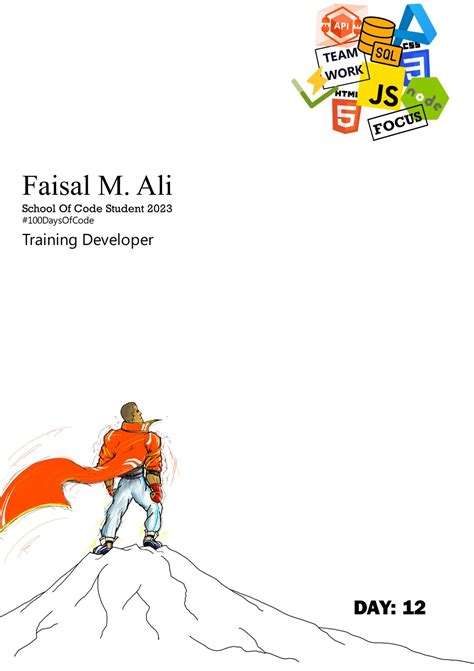 Faisal Ali On Linkedin 100daysofcode Schoolofcode Coding Soc Tech