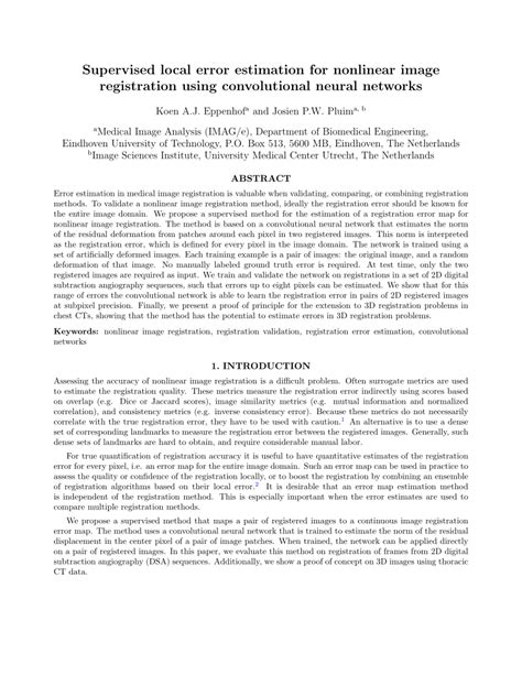 Pdf Supervised Local Error Estimation For Nonlinear Image