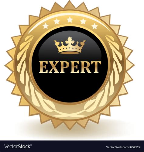 Expert Badge Royalty Free Vector Image Vectorstock