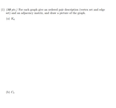 Solved 1 10 Pts For Each Graph Give An Ordered Pair