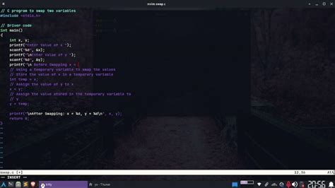 Swapping Of Two Numbers In C Language C Programming Basic Code