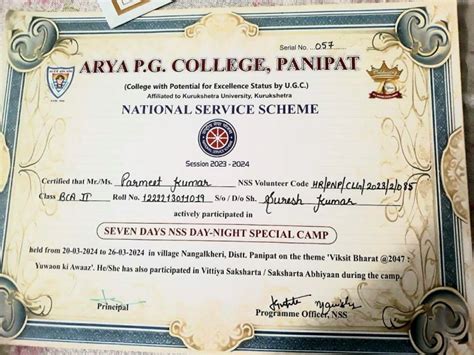Parmeet Kumar On Linkedin I Joined The Nss 7 Day Night Camp And Had An