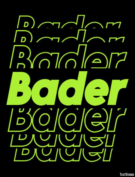 Bader Text Effect And Logo Design Name