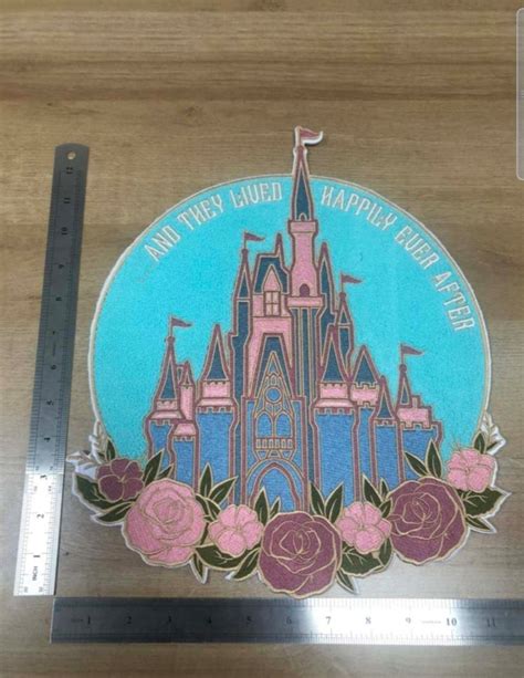 Large Castle Patch Iron On Patch Scratch Decor