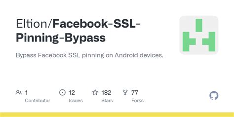 Github Eltionfacebook Ssl Pinning Bypass Bypass Facebook Ssl