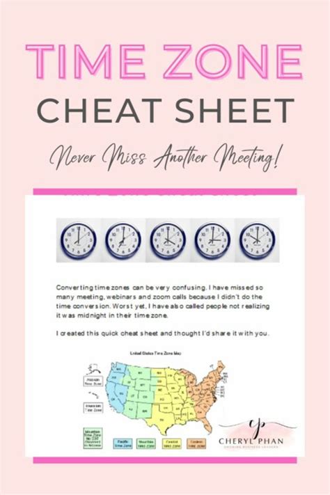Dont Let This Happen To You Use A Time Zone Cheat Sheet
