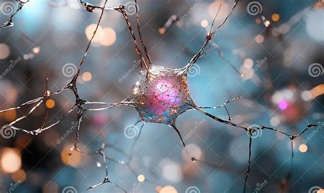 Abstract Neural Network Representation In Quantum Computing Stock Image