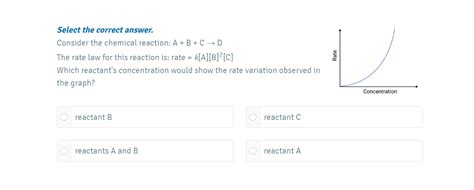 Select The Correct Answer Consider The Chemical Reaction A B C Rig