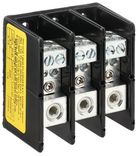 Bussmann Miniature Distribution Block 3 Poles 14 Awg 2 0 Awg Line