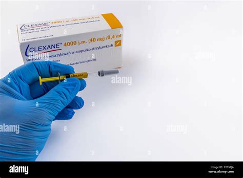 Heparin Anticoagulant Clexane Medication Syringe Blue Rubber Surgical