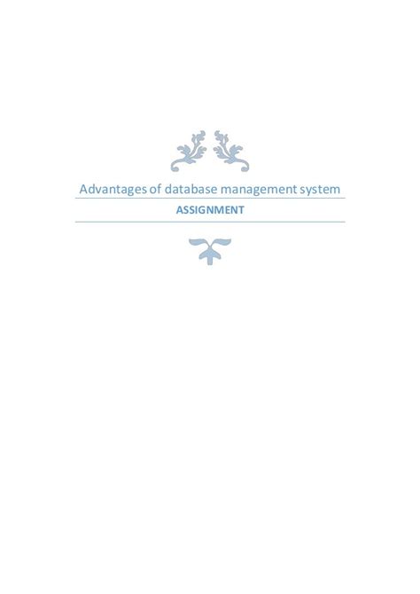 Advantages Of Database Management System