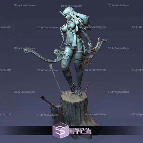 Sexy Archer On Tree Base Stl Files Specialstl