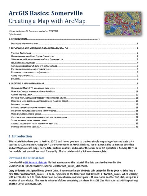 creating a map with arcmap arcgis basics somerville pdf arc gis metadata