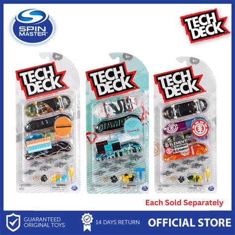 Tech Deck Mini Fingerboard 4 Pack Multipack Set Element Diamond Maxallure Mini Fingerboard