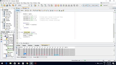 C Mplab Xc8 Interrupt Routine Doesnt Get Called For Ioc Pic 16f877a