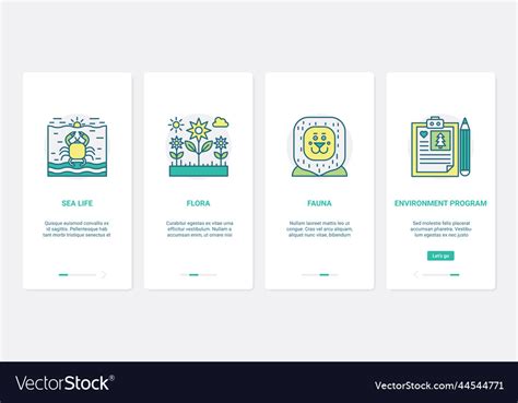 Ecology Protection Technology Ux Ui Onboarding Vector Image