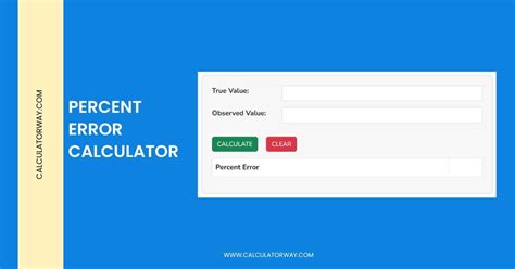Percent Error Calculator Calculatorway Percent Error Calculator Calculatorway
