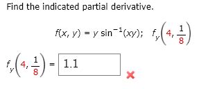 Solved Find The Indicated Partial Derivative Chegg Com