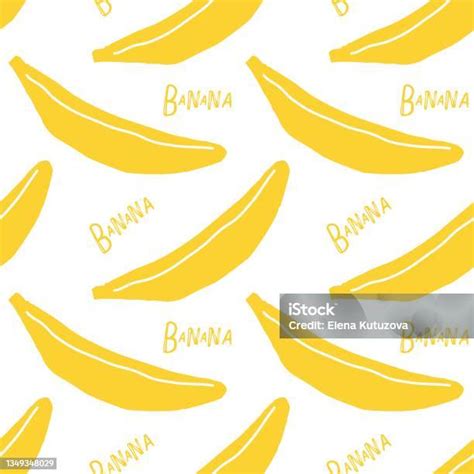바나나 매끄러운 패턴 유치한 바나나 손으로 그린 스케치 열대 음식은 배경을 반복합니다 실루엣 벡터 일러스트레이션 메뉴 섬유 포장지 벽지에 대한 반복 식품 에코 템플릿 0명에