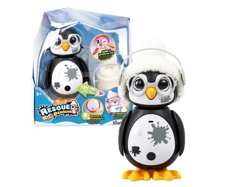 Interaktyvus Mini Pingvinas Juodas „rescue Penguin” Silverlit