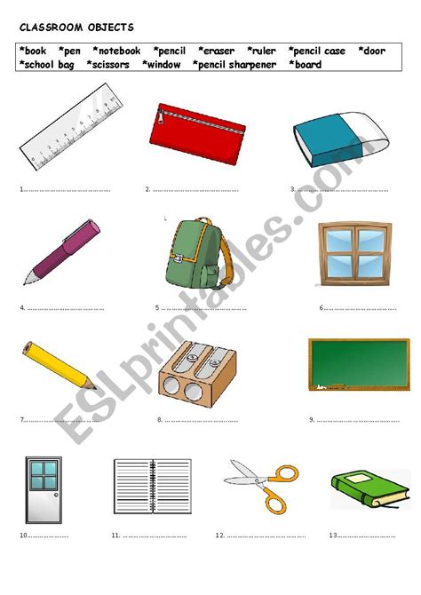 Classroom Objects Matching Exercise Esl Worksheet By Moonn Classroom Objects Matching Exercise Esl Worksheet By Moonn
