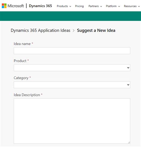 How To Submit And View Product Ideas For Dynamics 365 Applications Carl De Souza