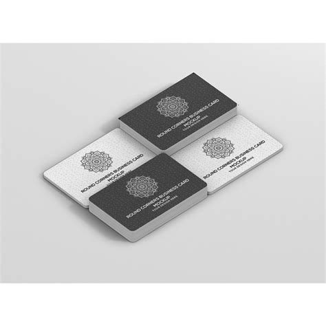 Stack Round Corners Business Card Mockup Masterbundles