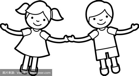 幼儿朋友手拉手简笔画简单又好看（高清17张）简笔画图片大全