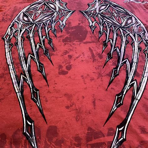 Crazy Hard Affliction Tee With Sick Wing Design Depop