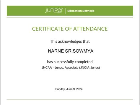 Sri Sowmya Narne On Linkedin Junipernetworking