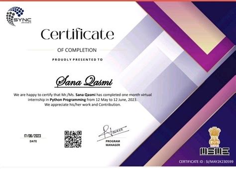 Sana Qasmi On Linkedin Syncinterns Syncinterns Python