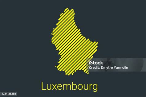 룩셈부르크의지도 코로나 바이러스 인포 그래픽 및 검역 영역 마커 및 제한에 대한 노란색 배경에 검은 색 스트립에 줄무늬지도 벡터 0명에 대한 스톡 벡터 아트 및 기타 이미지