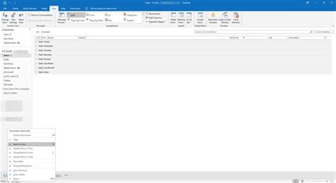 full inbox message count in outlook